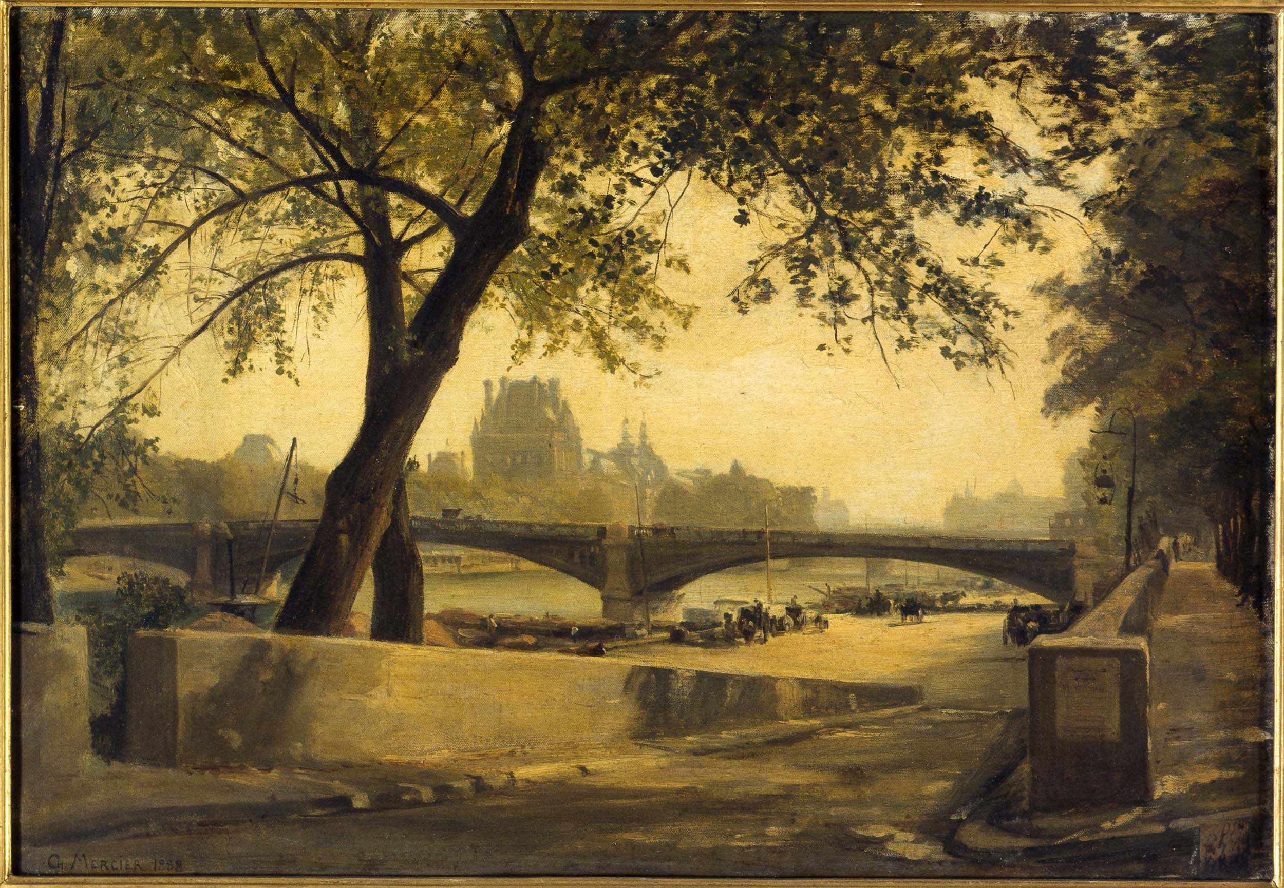 Charles Mercier, 1888 - Le Pont Solferino and the Pavillon de Flore, s ...